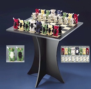 EAN 656118: Teddy bear chess set with chess table